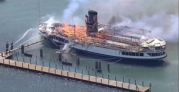 Deadline Detroit | Update: Welding Likely Sparked Fire at Boblo Boat ...