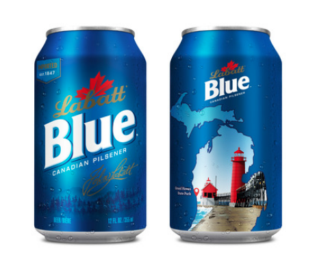 Deadline Detroit | Labatt Blue Cans Show Detroit Bridge and Other ...